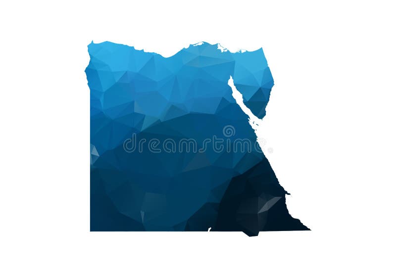 Egypt Map Design with 3D Style. Blue Egypt Map and National Flag Stock ...
