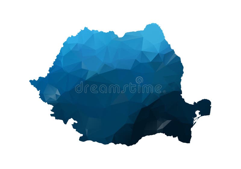 Romania Blue Color Map and Map Icons Stock Vector - Illustration of ...