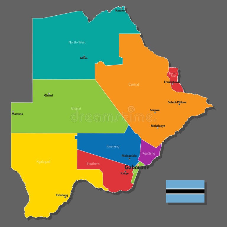 Vector map of Botswana stock illustration. Illustration of wave - 369089761