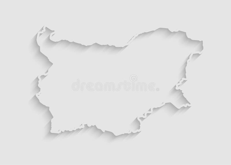 Vector Map of Bulgaria, Abstract Inner Shadow Stock Illustration ...