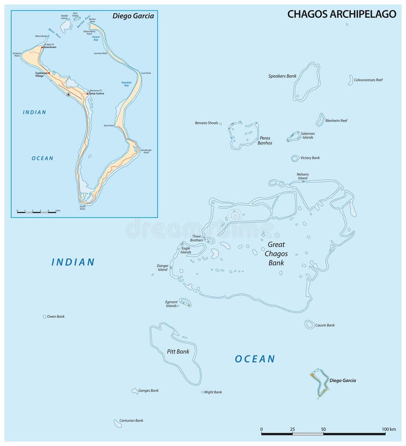 British Indian Ocean Territory Map. Chagos Map. British Overseas ...