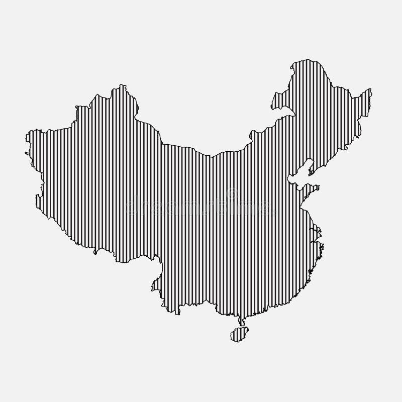 Vector Map China, Template Asia Outline Country Stock Vector ...