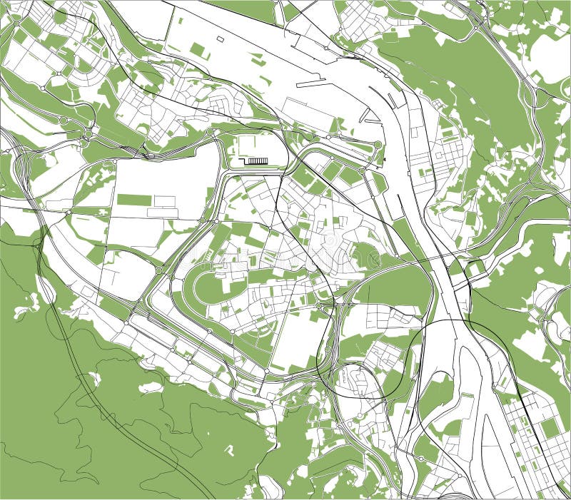 Map of the City of Barakaldo, Spain Stock Vector - Illustration of plan ...