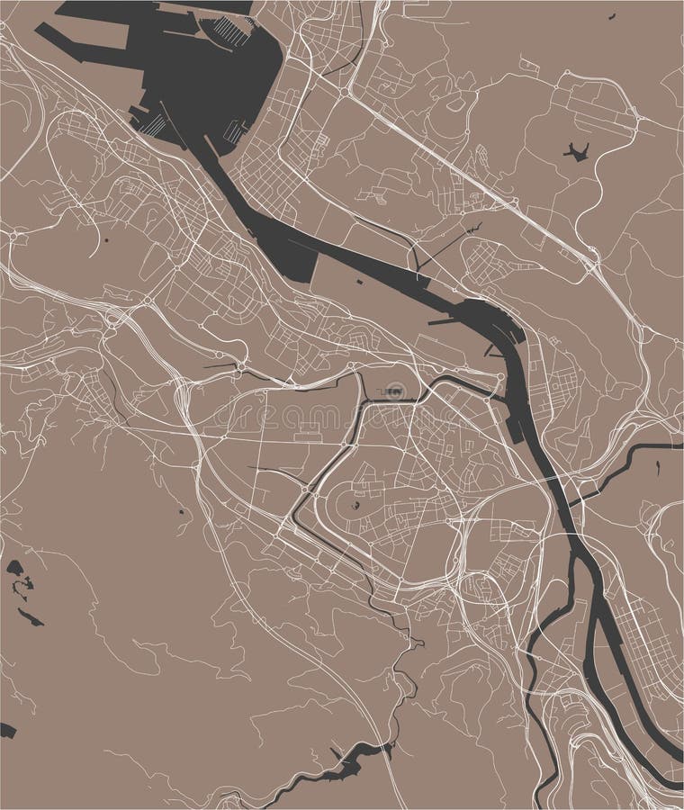 Map of the City of Barakaldo, Spain Stock Vector - Illustration of ...