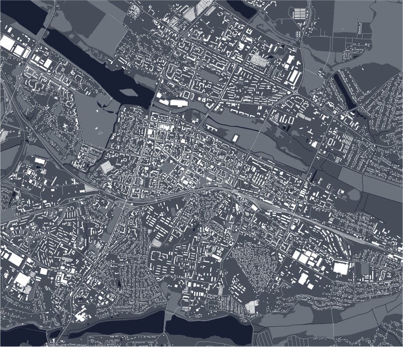 Map of the City of Khmelnytskyi, Ukraine Stock Vector - Illustration of ...