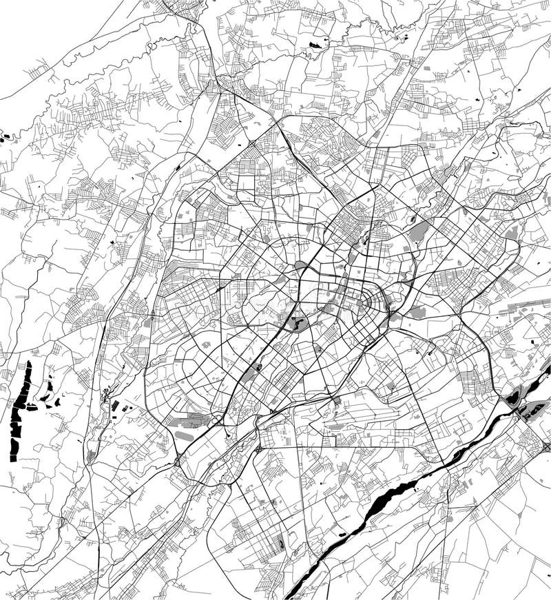 Map of the City of Tashkent, Uzbekistan Stock Illustration ...