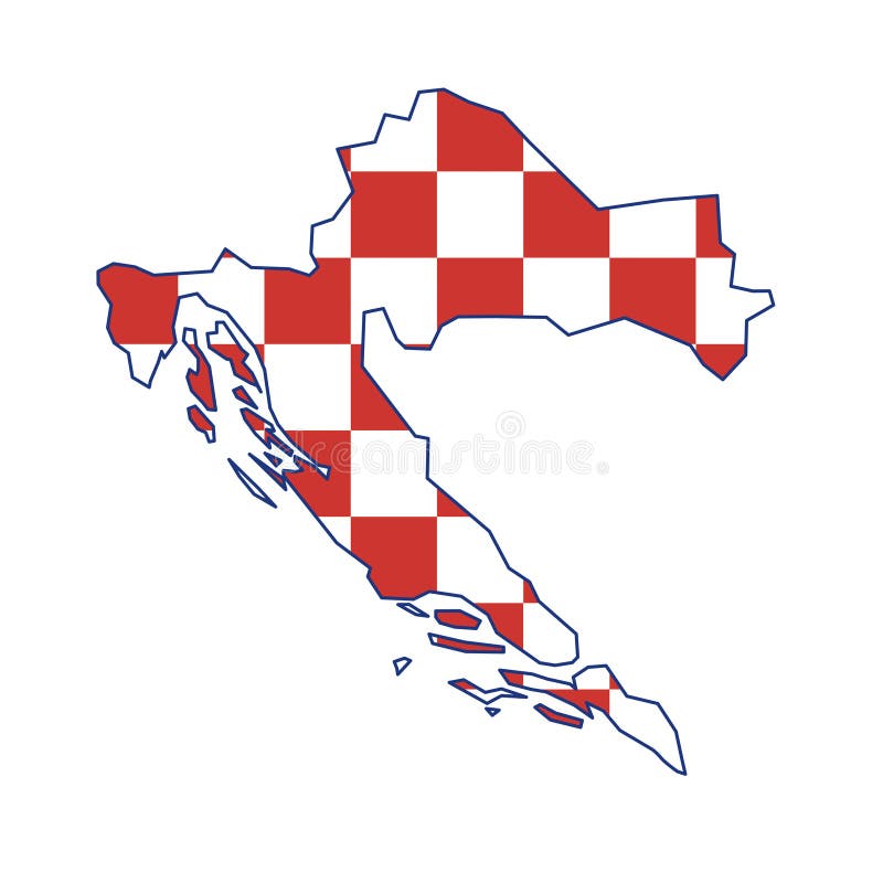 Vector map Croatia stock vector. Illustration of maps - 4839585