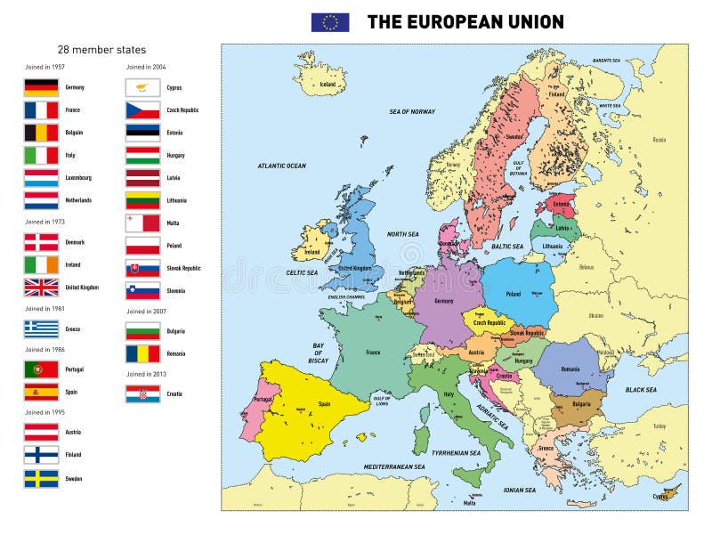 Highly Detailed Editable Political Europe Map Stock Editable Map