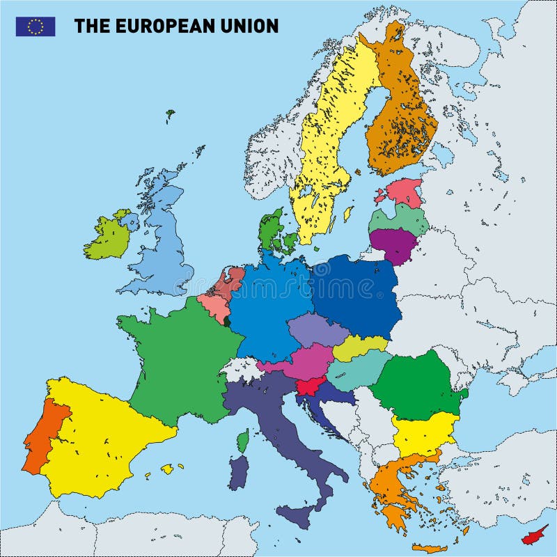 Highly Detailed Editable Political Europe Map Stock Editable Map