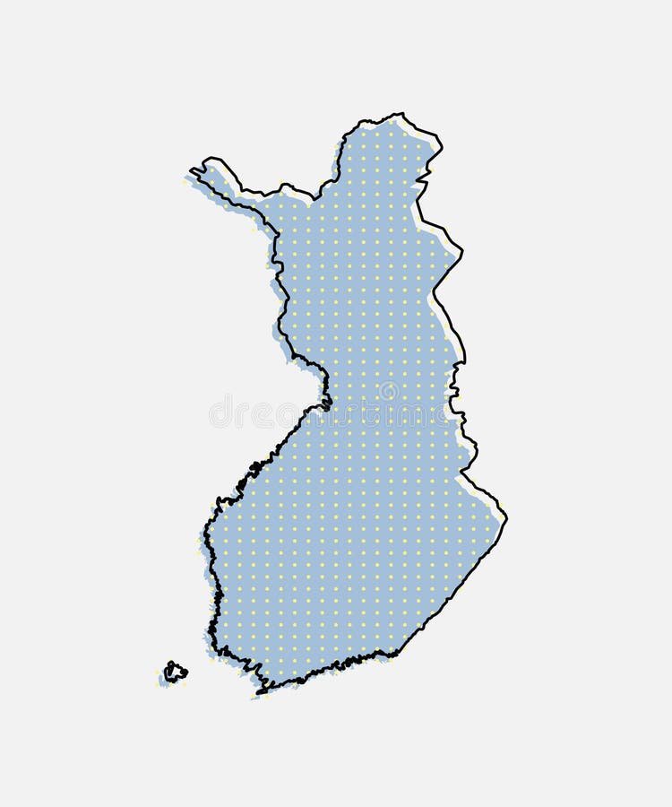 Vector Map Finland for Points, Dotted Template Stock Vector ...