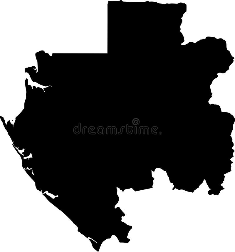 Vector map of gabon stock vector. Illustration of atlantic - 8208326