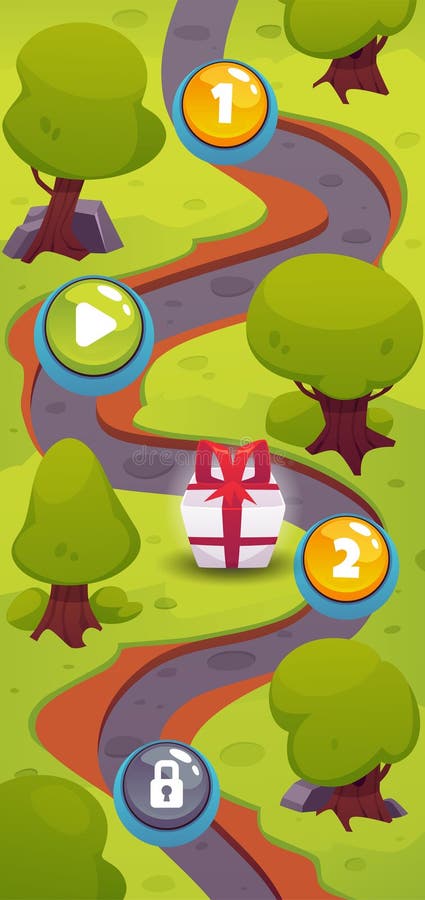 A Vector Map of the Game S Levels with a Vertical Image of a Summer ...