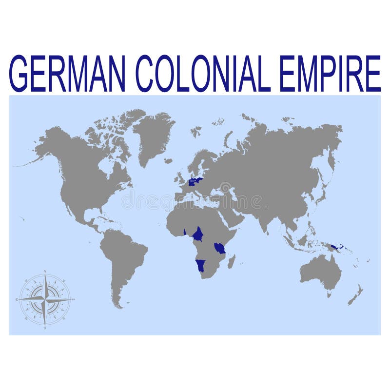 Vector Map of the German Colonial Empire Stock Vector - Illustration of ...