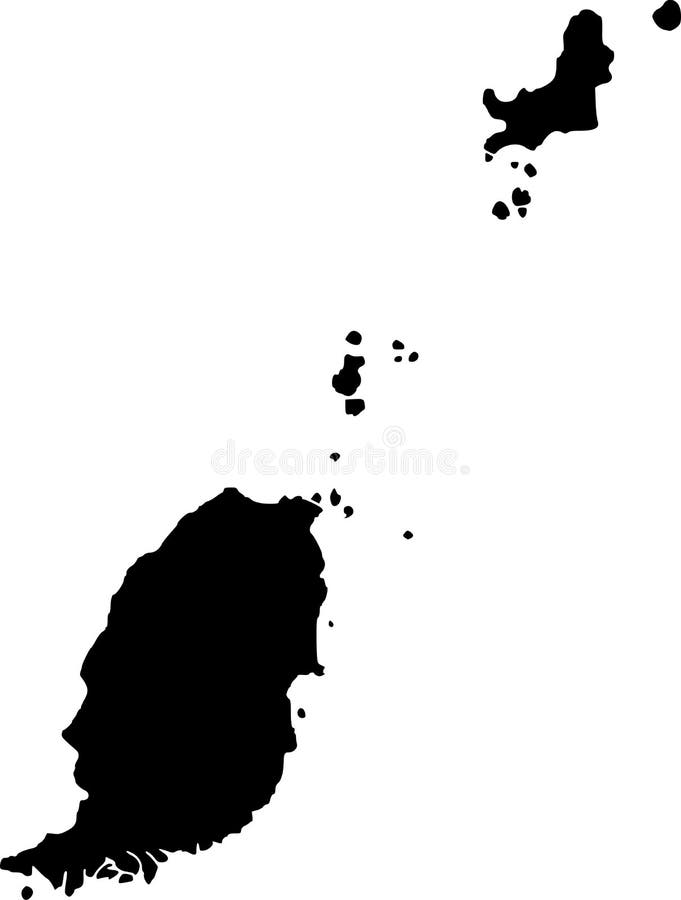 Vector map of grenada stock vector. Illustration of country - 8425035