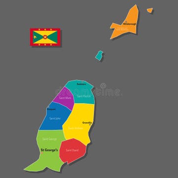 Vector map of Grenada stock illustration. Illustration of border ...