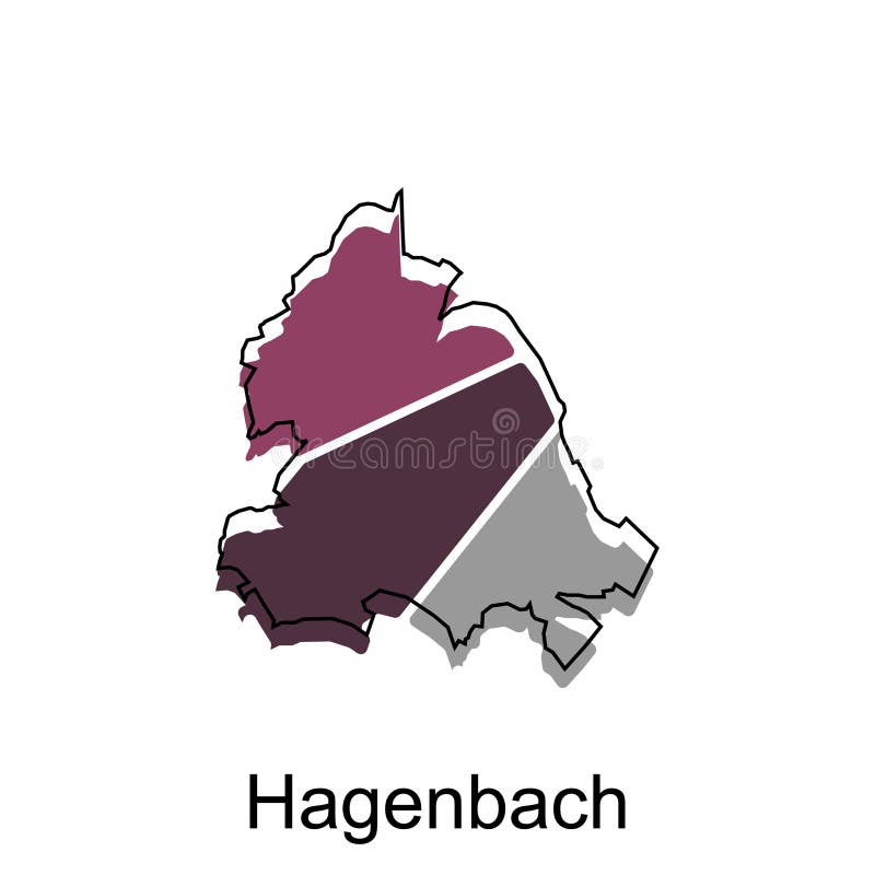 Vector Map of Hagenbach. Borders of for Your Infographic Stock Vector ...