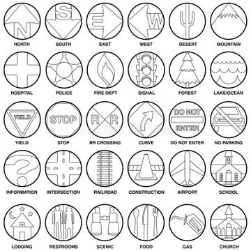 Map Symbols Stock Illustrations – 56,171 Map Symbols Stock ...