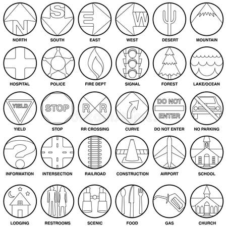 Map River Symbols Stock Illustrations – 439 Map River Symbols Stock ...