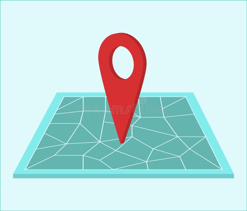 Vector Map Illustration. Navigation Stock Illustration - Illustration ...