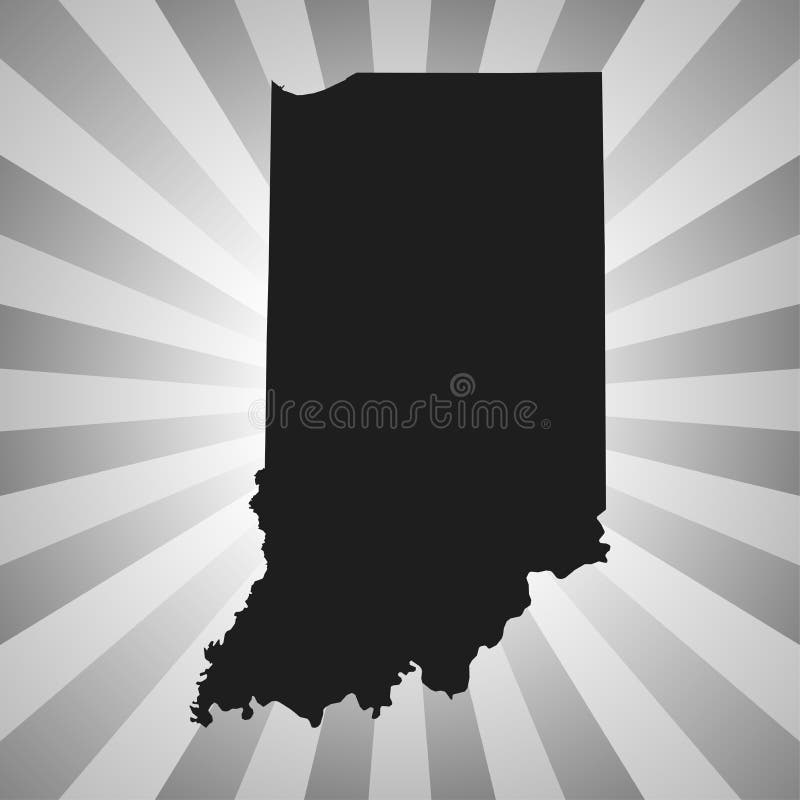 Map of the Indiana stock vector. Illustration of state - 204879022