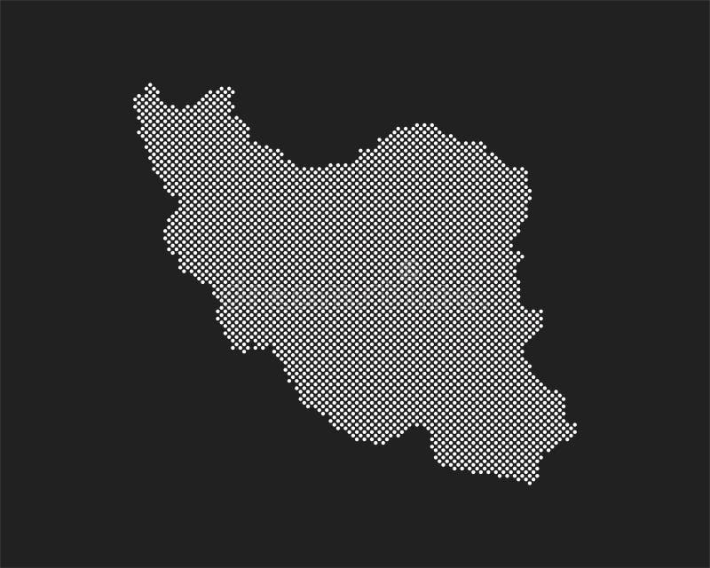Vector Map Iran from Dots, Digital Template Stock Vector - Illustration ...