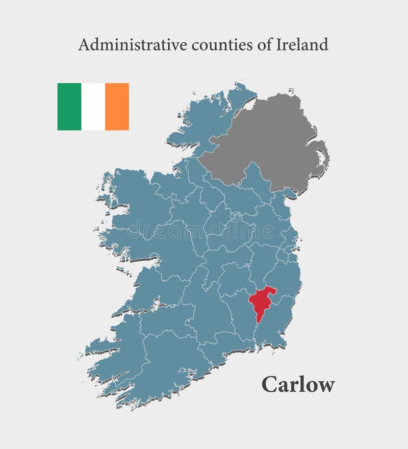 Vector Map Ireland - Administrative County Carlow Stock Illustration ...