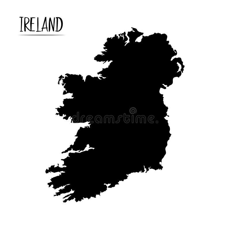 Vector Map. Ireland Map on White Background Stock Vector - Illustration ...
