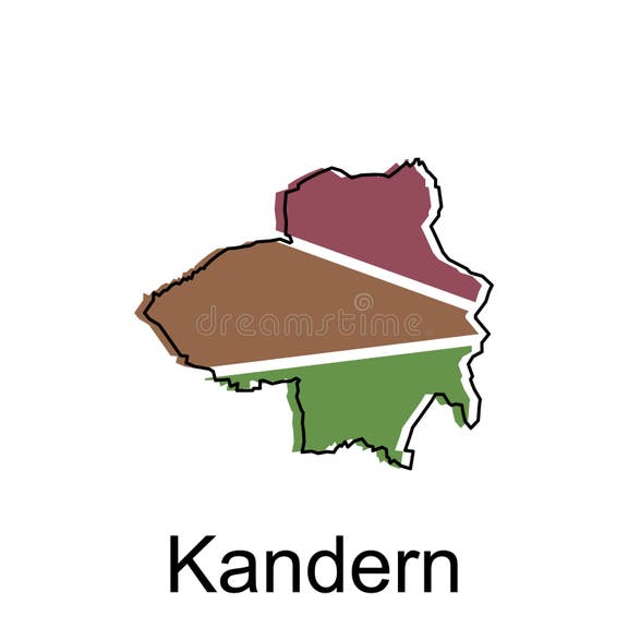 Vector Map of Kandern. Borders of for Your Infographic Stock Vector ...