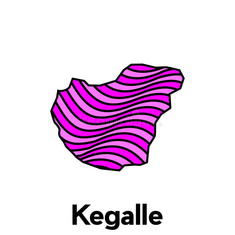 Vector Map of Kegalle City, Borders of for Your Infographic. Vector ...
