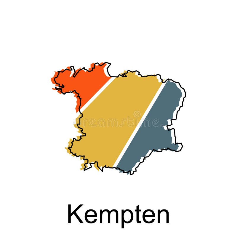 Vector Map of Kempten. Borders of for Your Infographic Stock Vector ...
