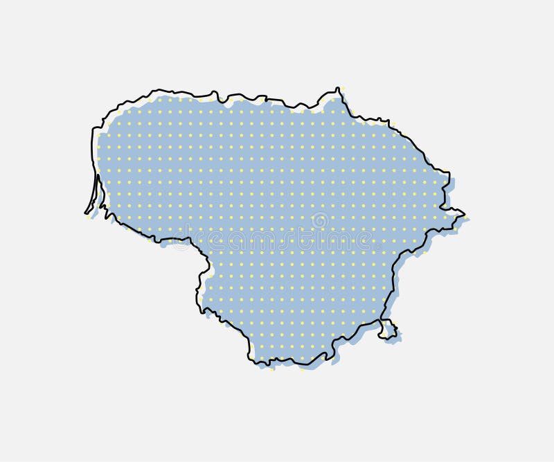 Vector Map Lithuania for Points, Dotted Template Stock Vector ...