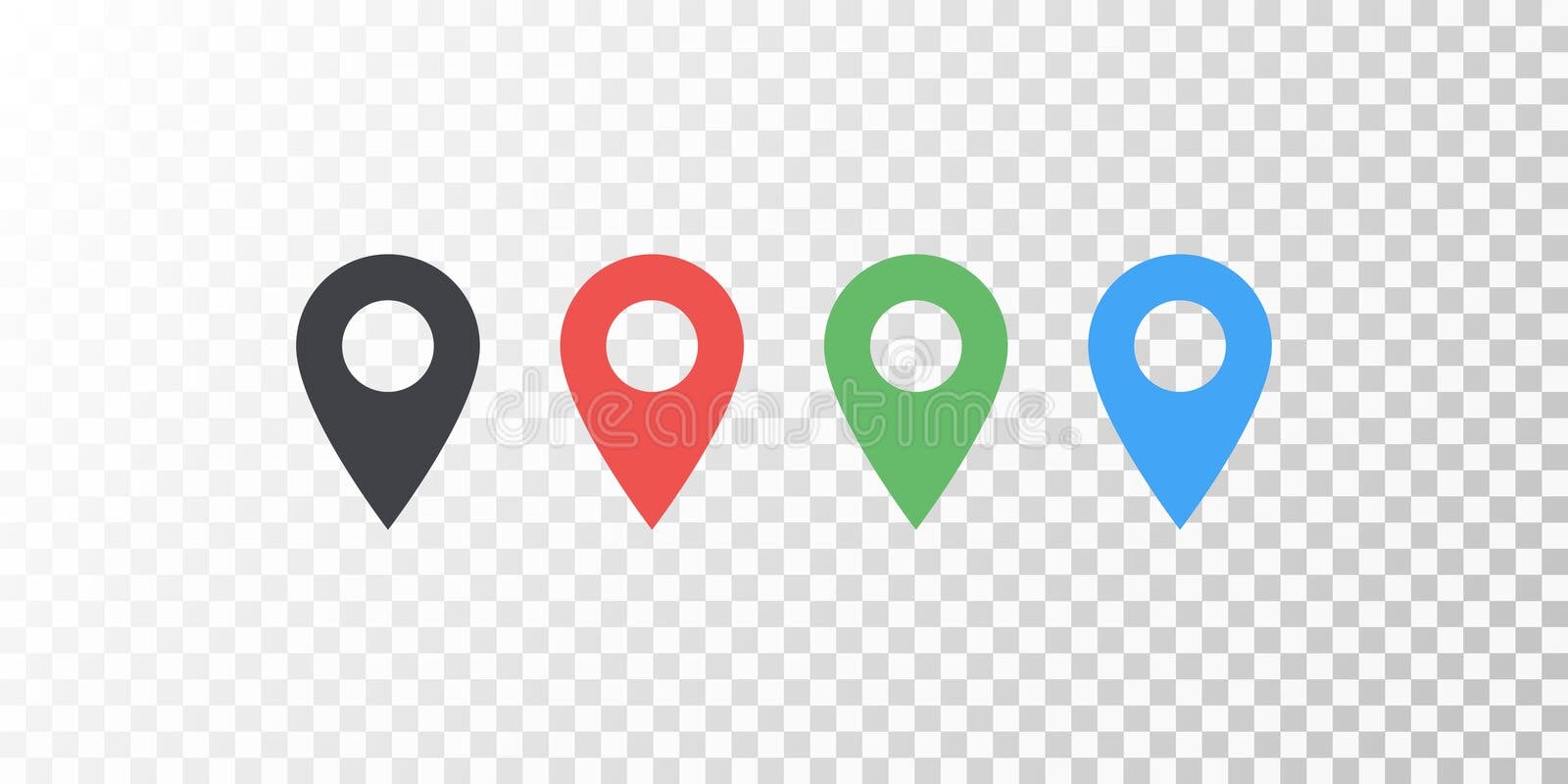 Vector Map Location Icon Isolated with Soft Shadow. Element for Design Ui App Website Interface ...