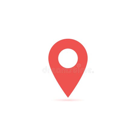Vector Map Location Icon Isolated with Soft Shadow. Element for Design Ui App Website Interface ...