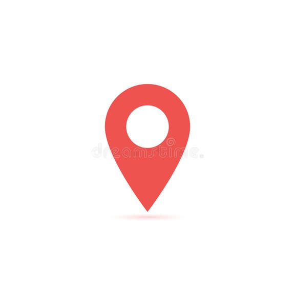 Vector Map Location Icon Isolated with Soft Shadow. Element for Design Ui App Website Interface ...