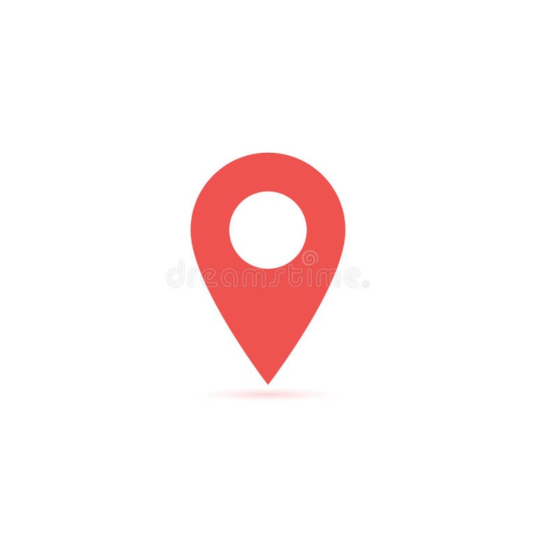 Vector Map Location Icon Isolated with Soft Shadow. Element for Design Ui App Website Interface ...