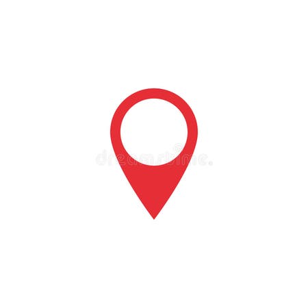Vector Map Location Icon. Map Location Shape. Red Location Tag. Element ...
