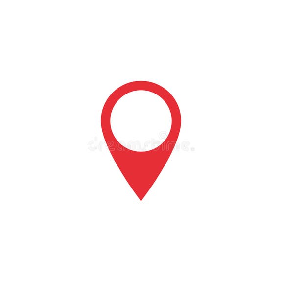 Vector Map Location Icon. Map Location Shape. Red Location Tag. Element ...