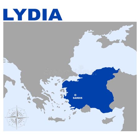 Vector map of Lydia stock vector. Illustration of phrygia - 213704116