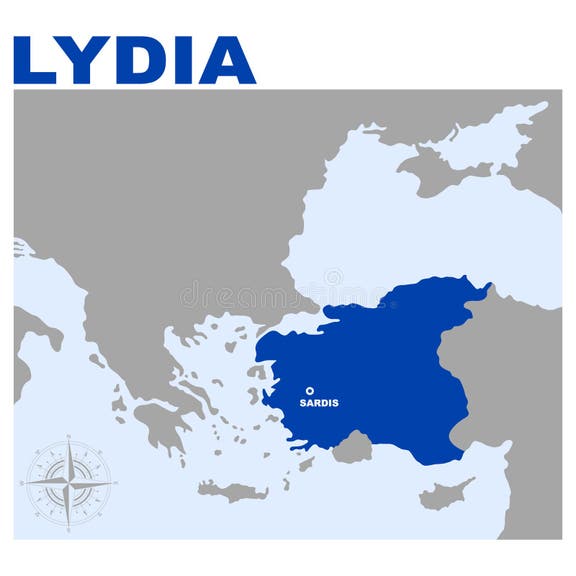 Vector map of Lydia stock vector. Illustration of phrygia - 213704116