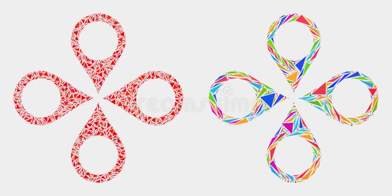 Vector Map Markers Mosaic Icon of Triangle Items Stock Vector ...