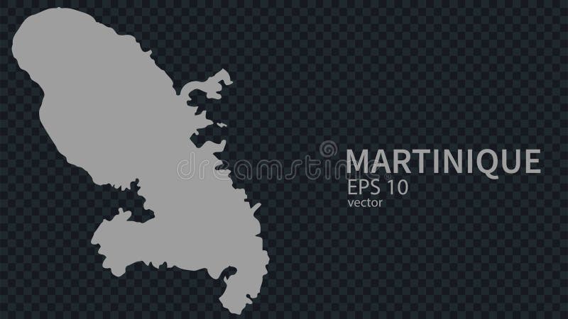 Vector Map of Martinique with Borders Isolated on Background Flat Style ...