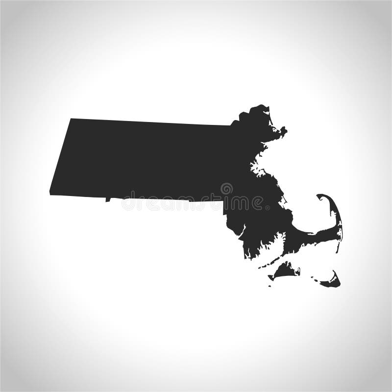 Map of the Massachusetts stock vector. Illustration of location - 205593176