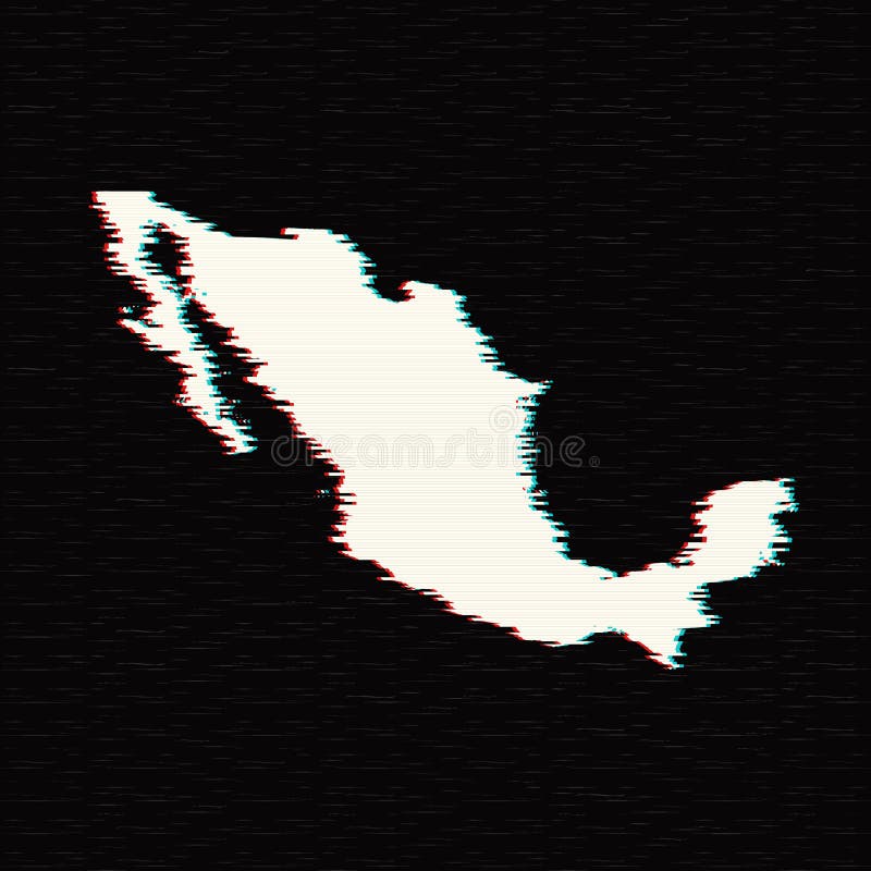 Vector Map Mexico. Isolated Vector Illustration. Black On White ...