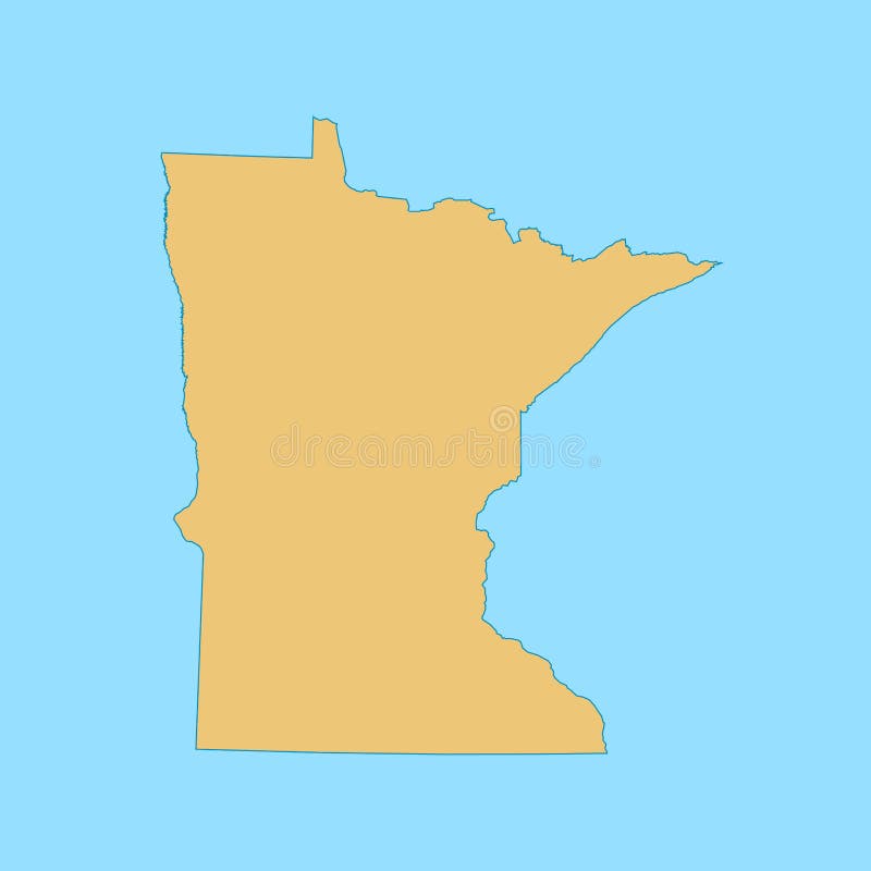 Map of the Minnesota stock vector. Illustration of transport - 205703057