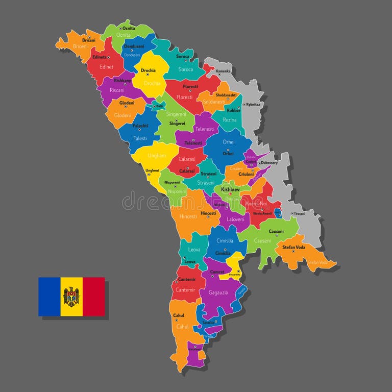 Vector map of Moldova stock vector. Illustration of mapping - 361969295