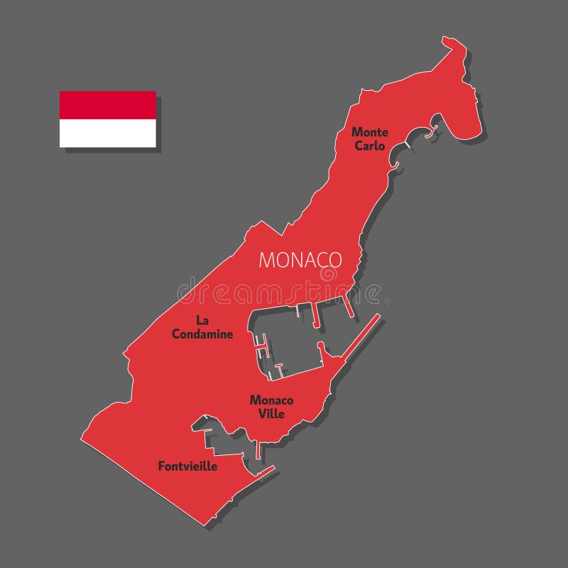Monte Carlo Monaco Map Map Of Monaco (Monte Carlo And Monaco Ville)