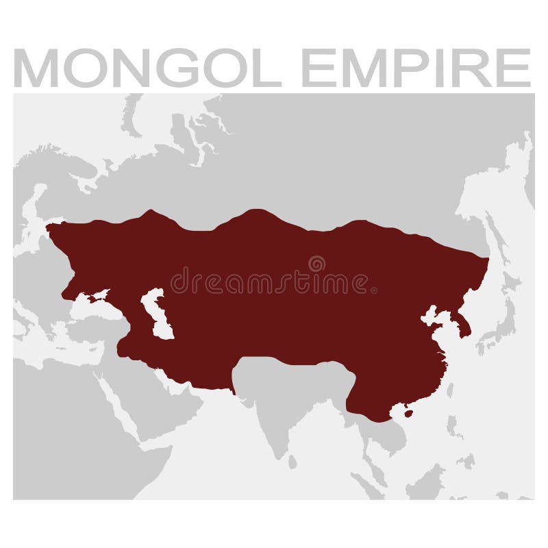 Map of the Mongol Empire stock vector. Illustration of travel - 142838105