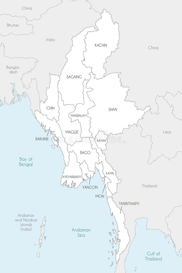 Myanmar Map States Stock Illustrations 155 Myanmar Map States Stock Illustrations Vectors