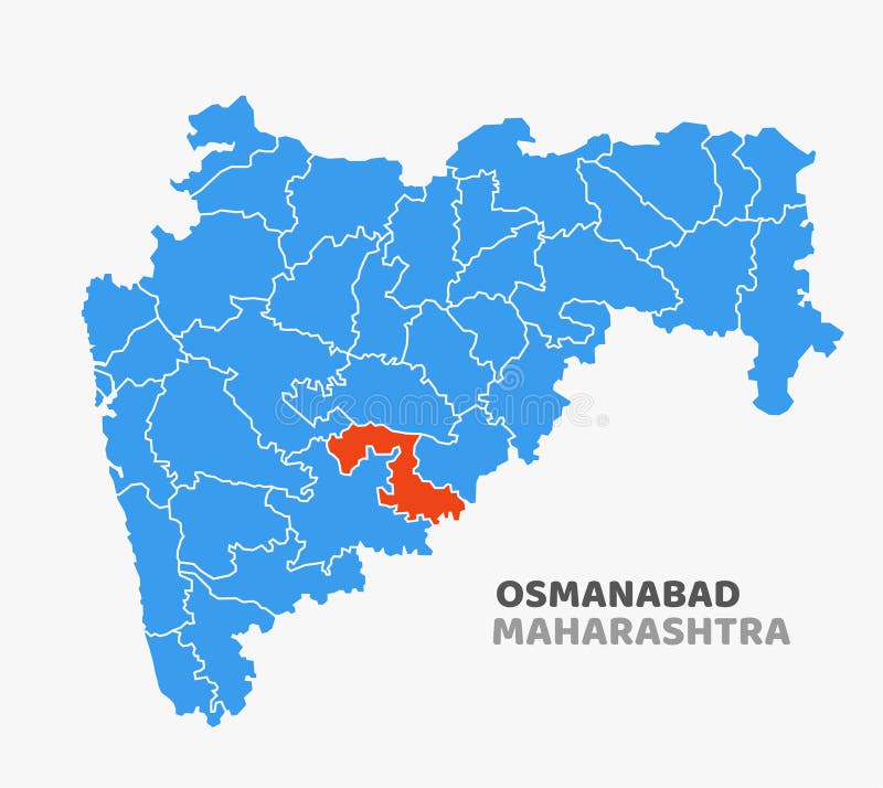 Vector Map with Nashik District Highlighted in Maharashtra Stock Vector ...