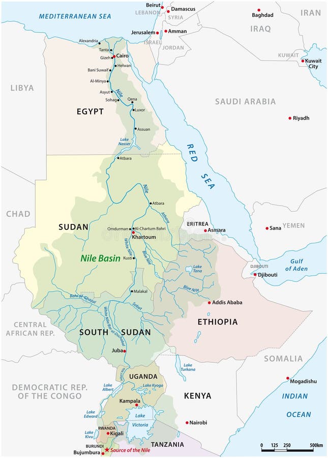 Nile River Delta Map